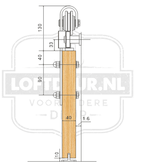 Schuifdeursysteem Recht | Origineel Industrieel Loftdeur Systeem!